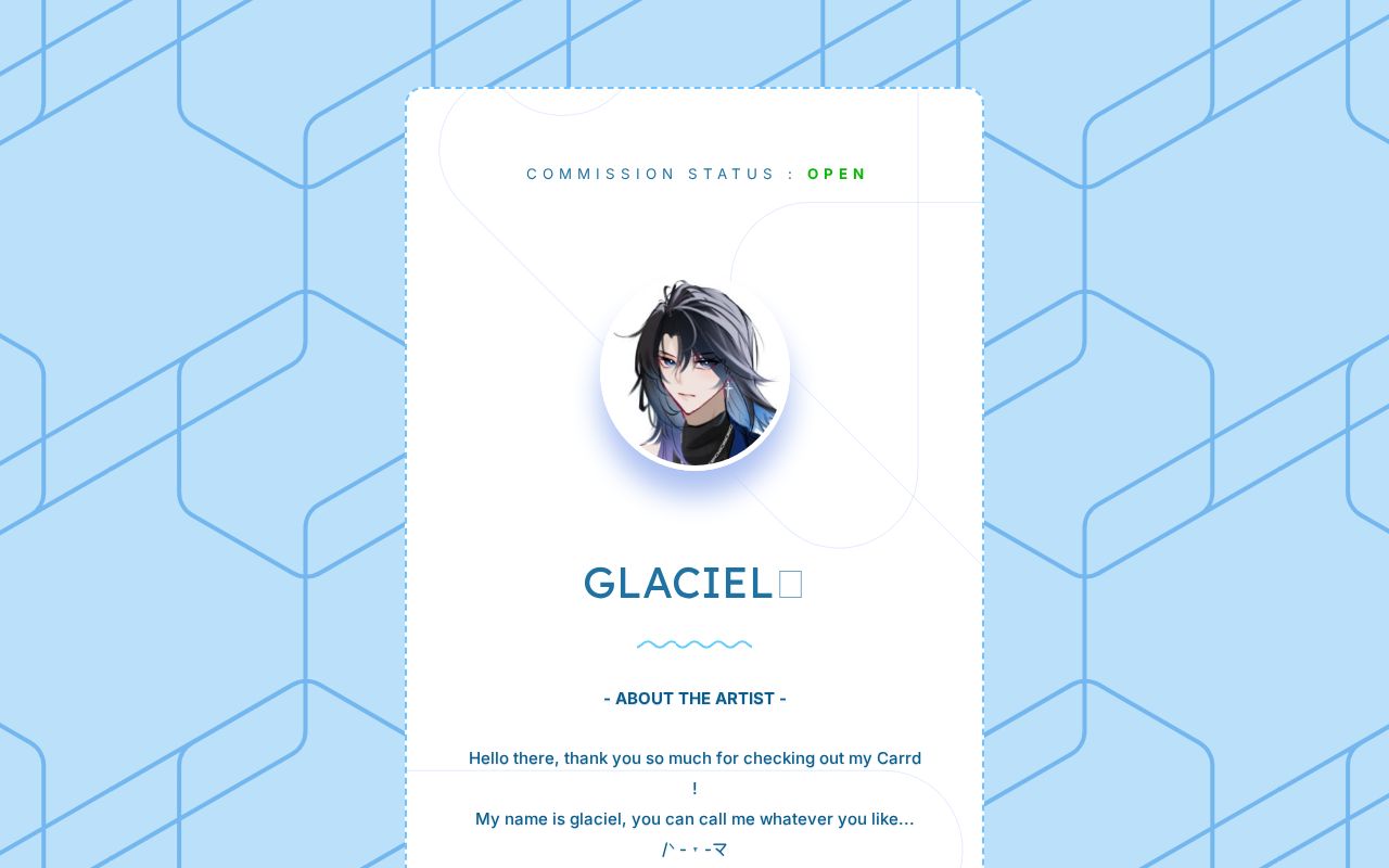 Glaciel Art Commission